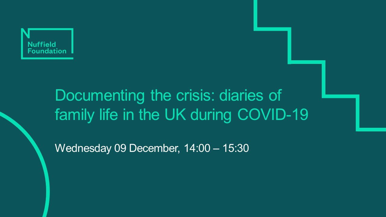 Documenting the crisis: diaries of family life in the UK during COVID-19 - Nuffield Foundation