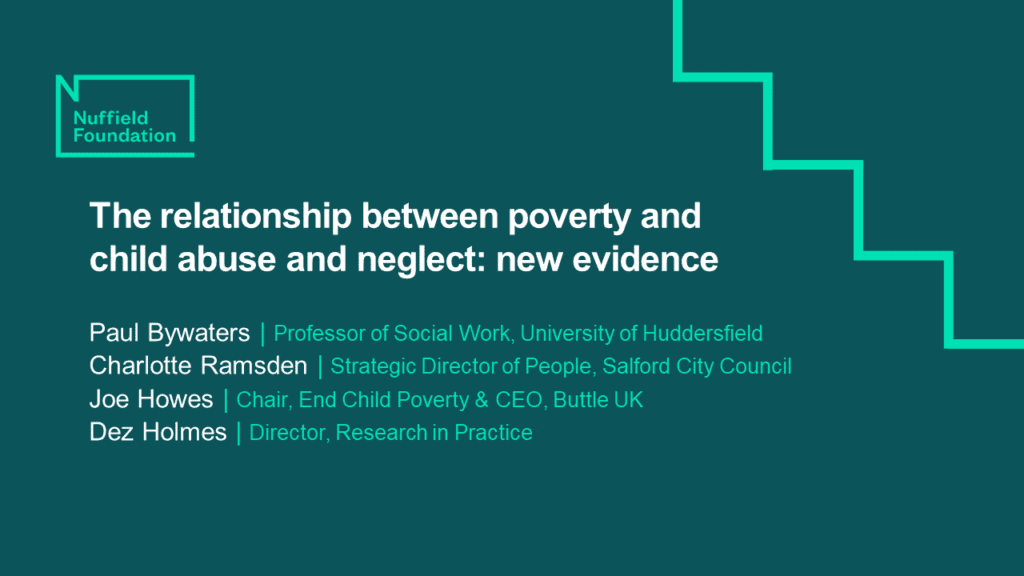 The relationship between poverty and child abuse and neglect: new ...